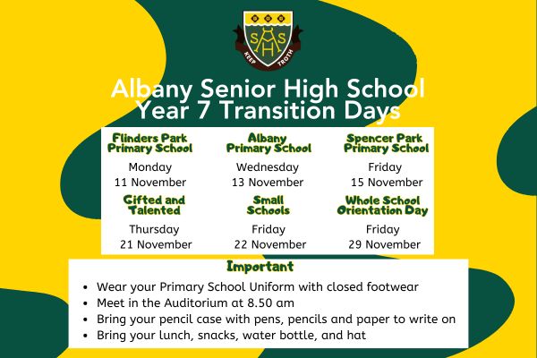 Year 7 Transition Days